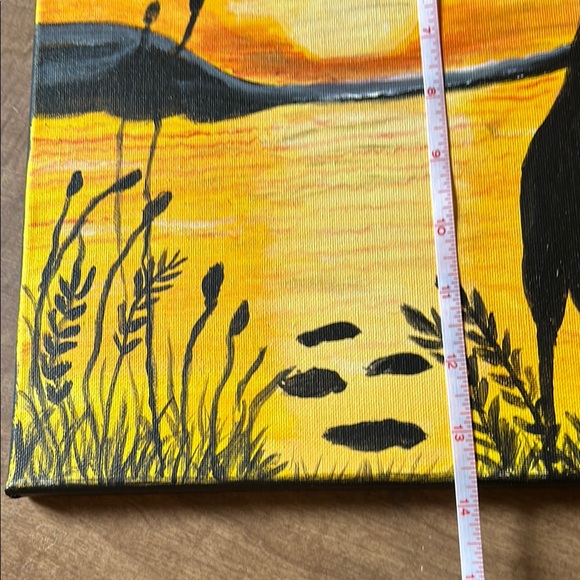 Wall Decor | Sunset Silhouette Hand Painted Canvas Art | Poshmark